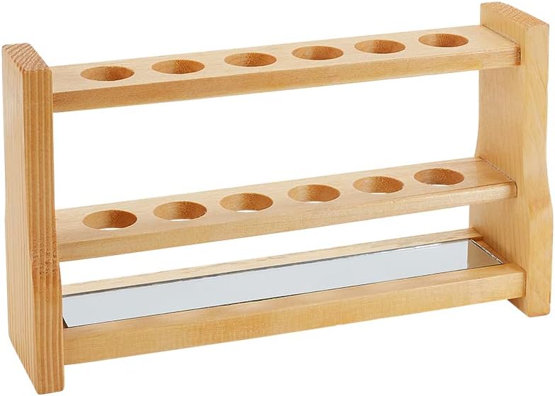 1pc 6 Holes Wooden Test Tube Rack 25ML Test Tube Display Stands Tube ...