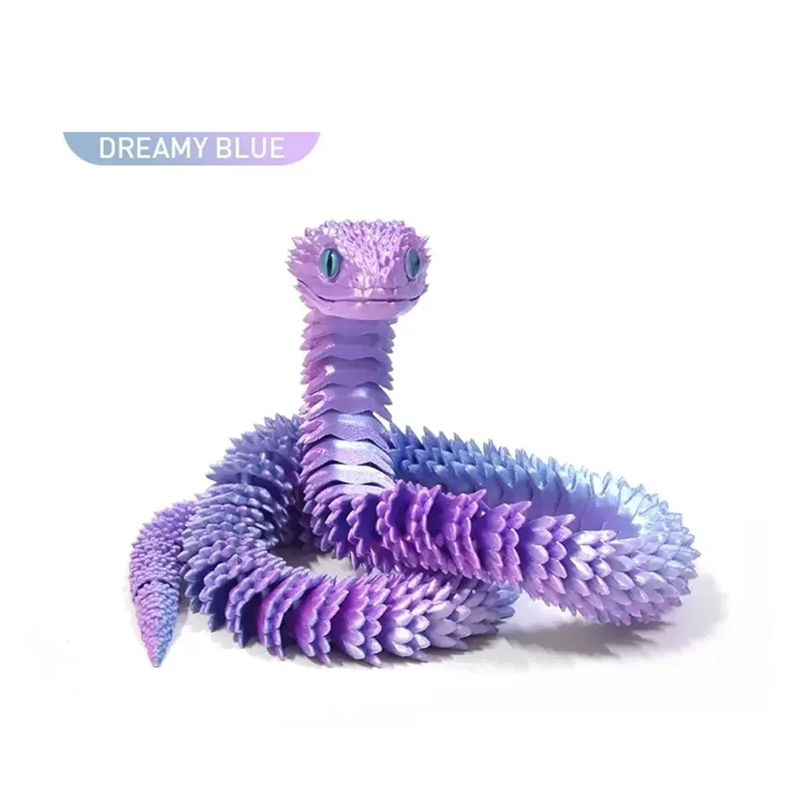 1pc 60CM 3D Printed Snake Movable Joint Simulation Snake Action Figures ...