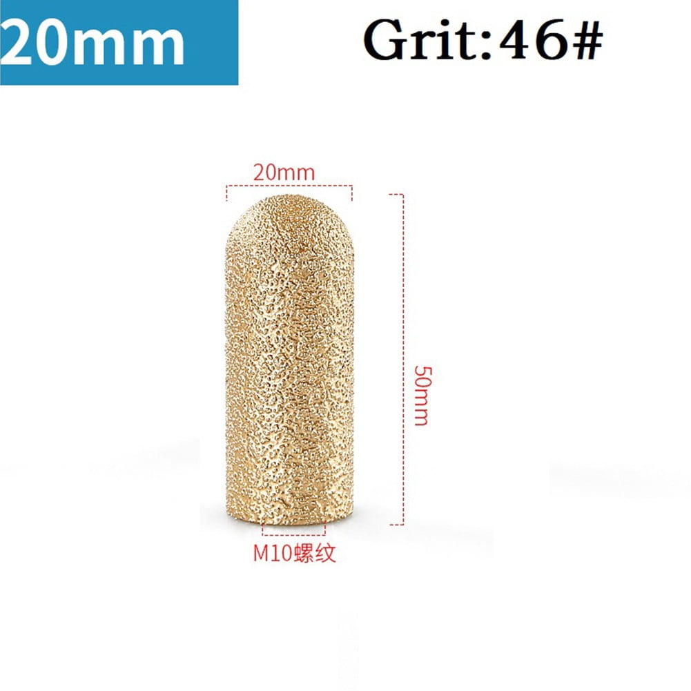 1pc 6mm Round Shank Vacuum Brazed Diamond Grinding Wheel Burr Head ...