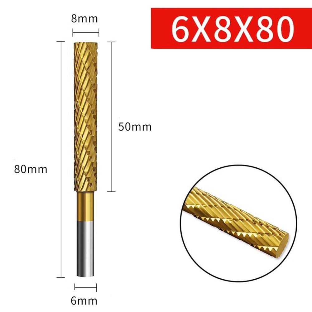 1pc 6mm Shank High Speed Steel Rotary Burr Tool Plastic Wood Carving ...