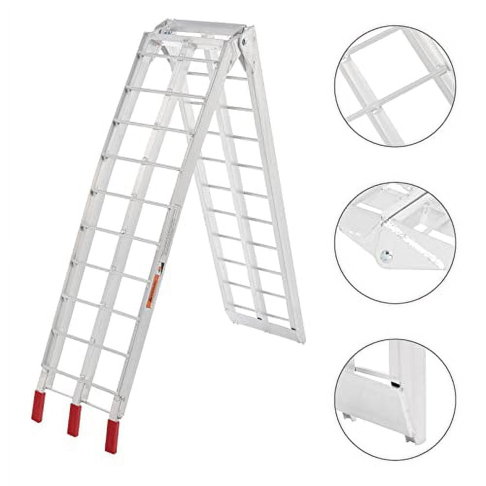 1pc 7.5' Motorcycle ramp Aluminum Arched Foldable Folding Loading ATV ...