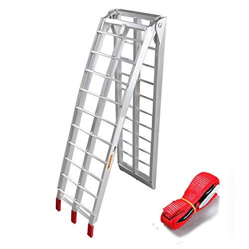 1pc 7.5' Motorcycle ramp Aluminum Arched Foldable Folding Loading ATV ...
