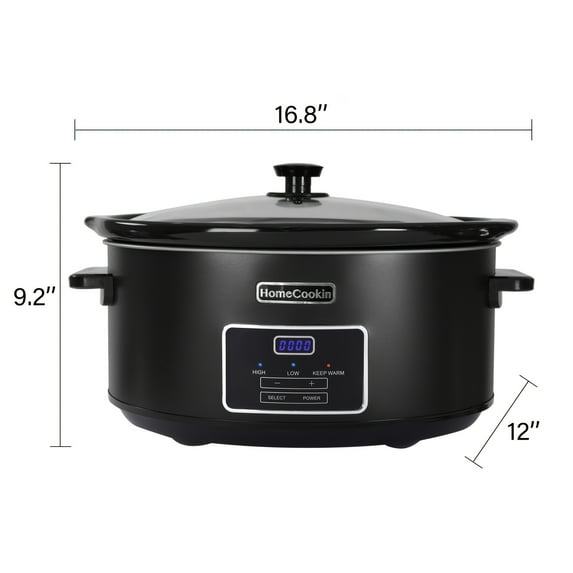 1pc 7.5-Quart Large Capacity Digital Programmable Slow Cooker with ...