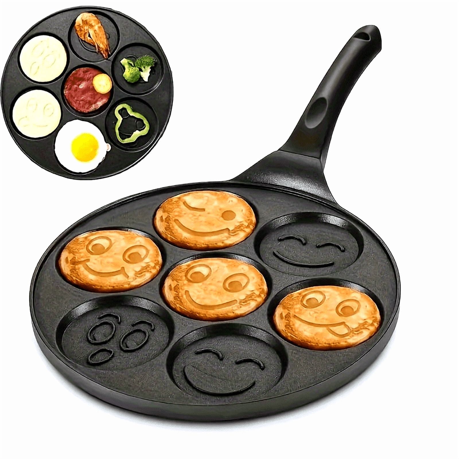 1pc 7 Mold Mini Pancake Maker, Mini Griddle Pan, Cookware for ...
