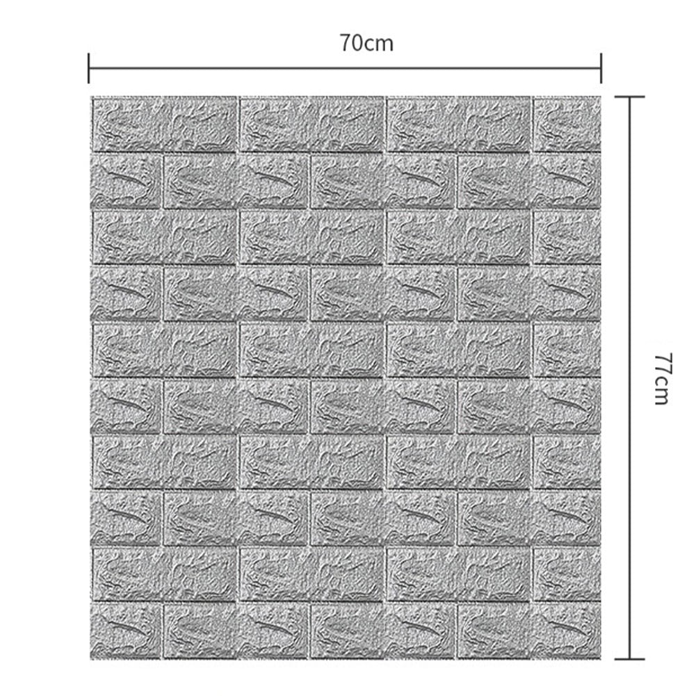 1pc 70x77cm 3D Brick Pattern Wall Stickers Adhesive Foam Brick Panel ...