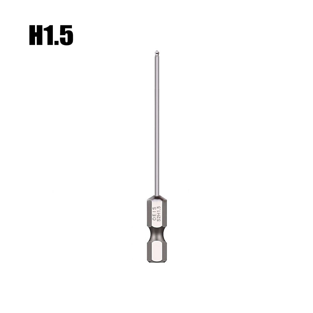 1pc 75mm Long Ball End Hex Screwdriver Bit Magnetic Batch Head High ...