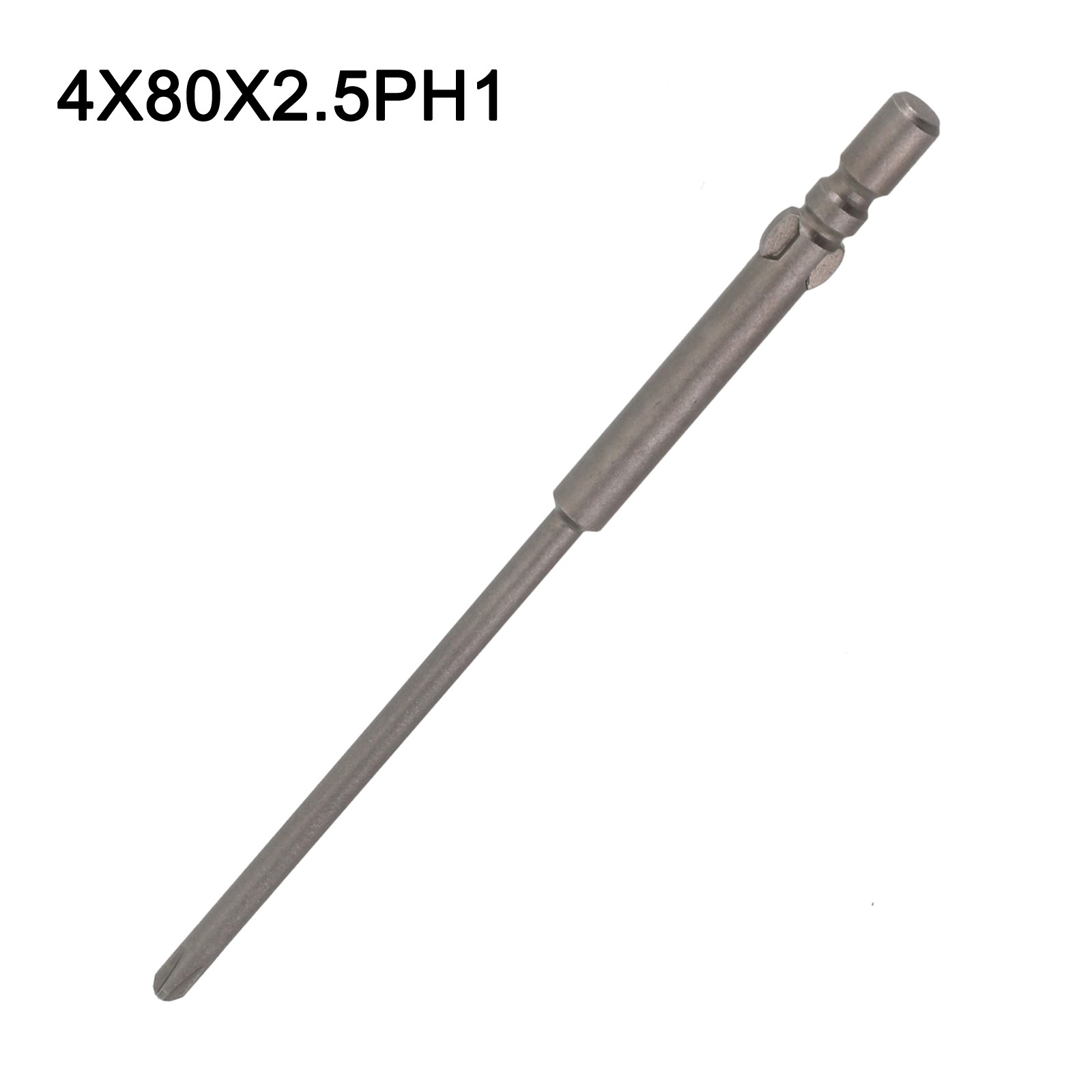 1pc 80mm Cross Screwdriver Bit Alloy Steel 4mm Round Shank Magnetic ...