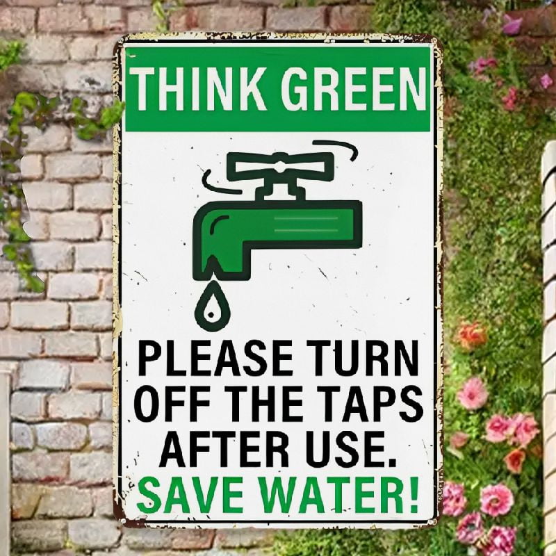 1pc 8x12inch (20x30cm) Aluminum Sign Metal Sign Please Turn Off The ...