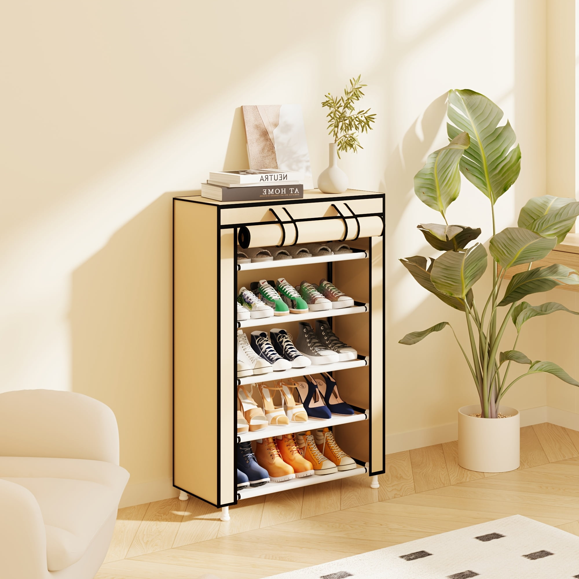 1pc 9-Layer Large Capacity Office Display Rack with Dust Cover, Storage ...