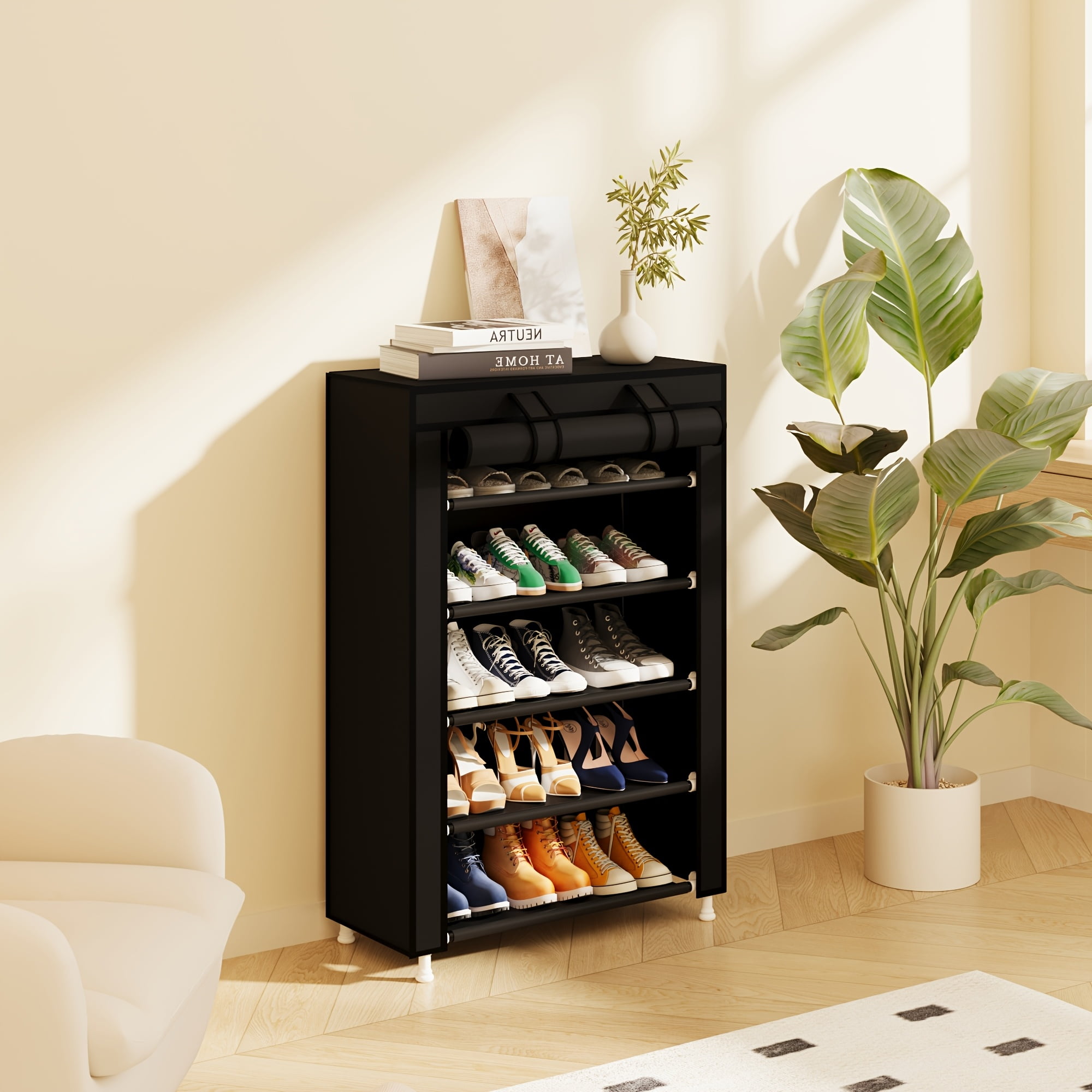 1pc 9-Layer Large Capacity Office Display Rack with Dust Cover, Storage ...