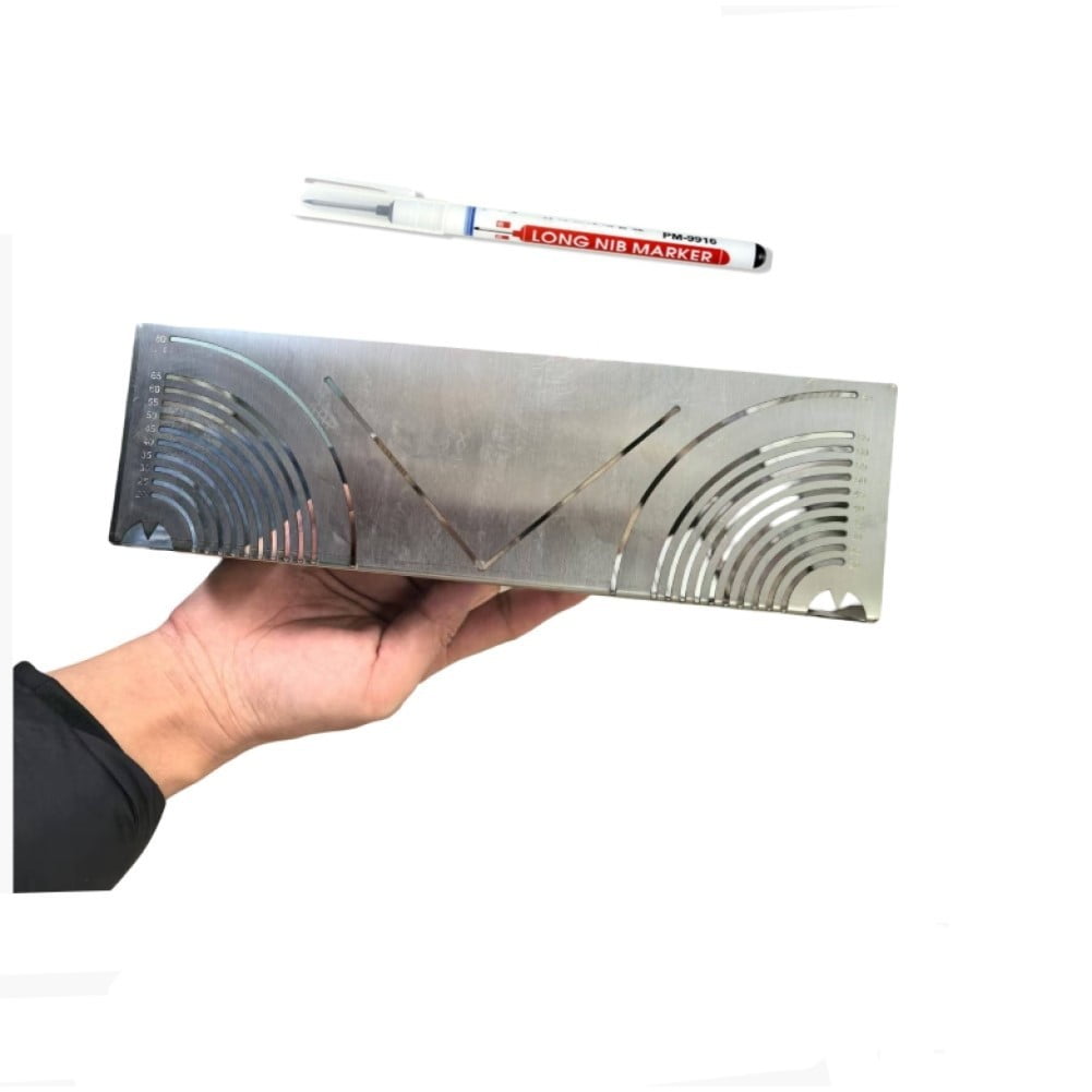 1pc 90° Arc Angle Marking Ruler Square Tube Angle and Arc Drawing Ruler ...