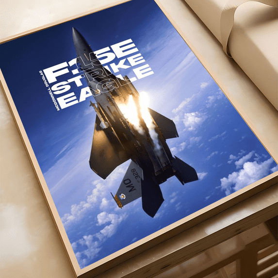 1pc A-American Fighter A10 F22 F14 F15 F16 Apache Poster Self-adhesive ...
