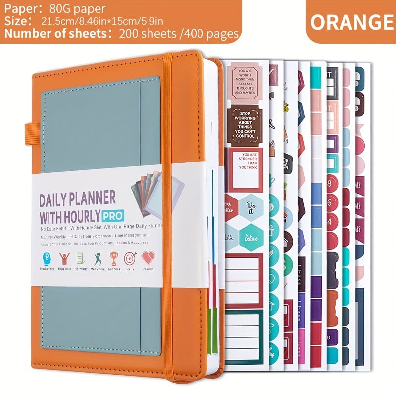 1pc A5 Daily Planner with Monthly Tabs, to-Do Lists, Notes & Goal ...