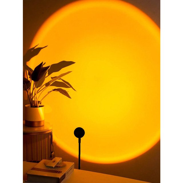 1pc ABS Projection Light, Modern Sun Pattern Sunset Lamp Projector For ...