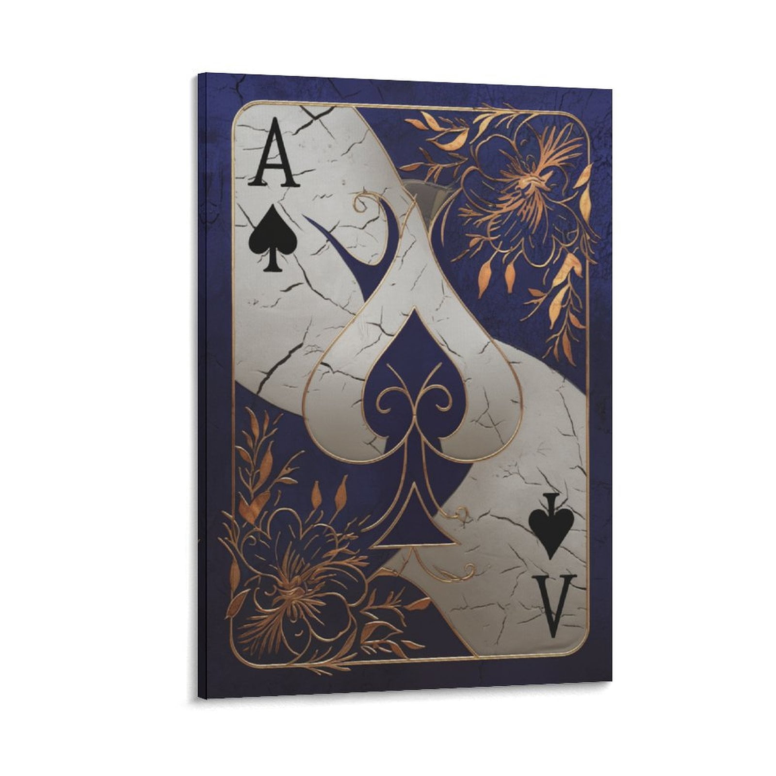 1pc Ace of Spades Porcelain-Inspired 2 Pictures Print Wall Art With ...