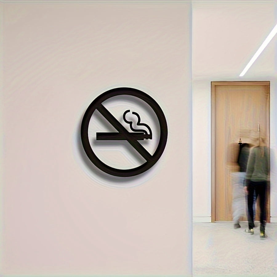 1pc Acrylic Easy to Install No Smoking Sign - for Restaurant, Shopping ...