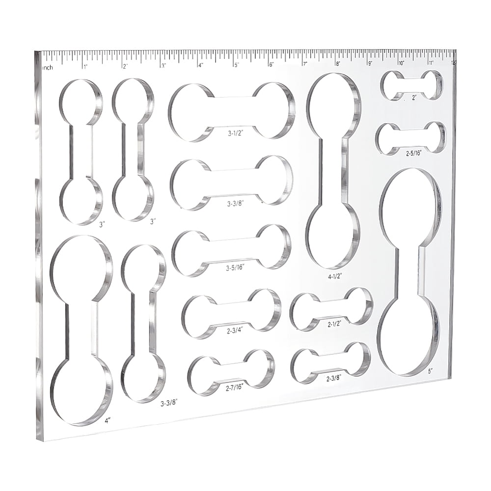 1pc Acrylic Template Rectangle Clear 240x305x6.5mm Inner Diameter: 63 ...