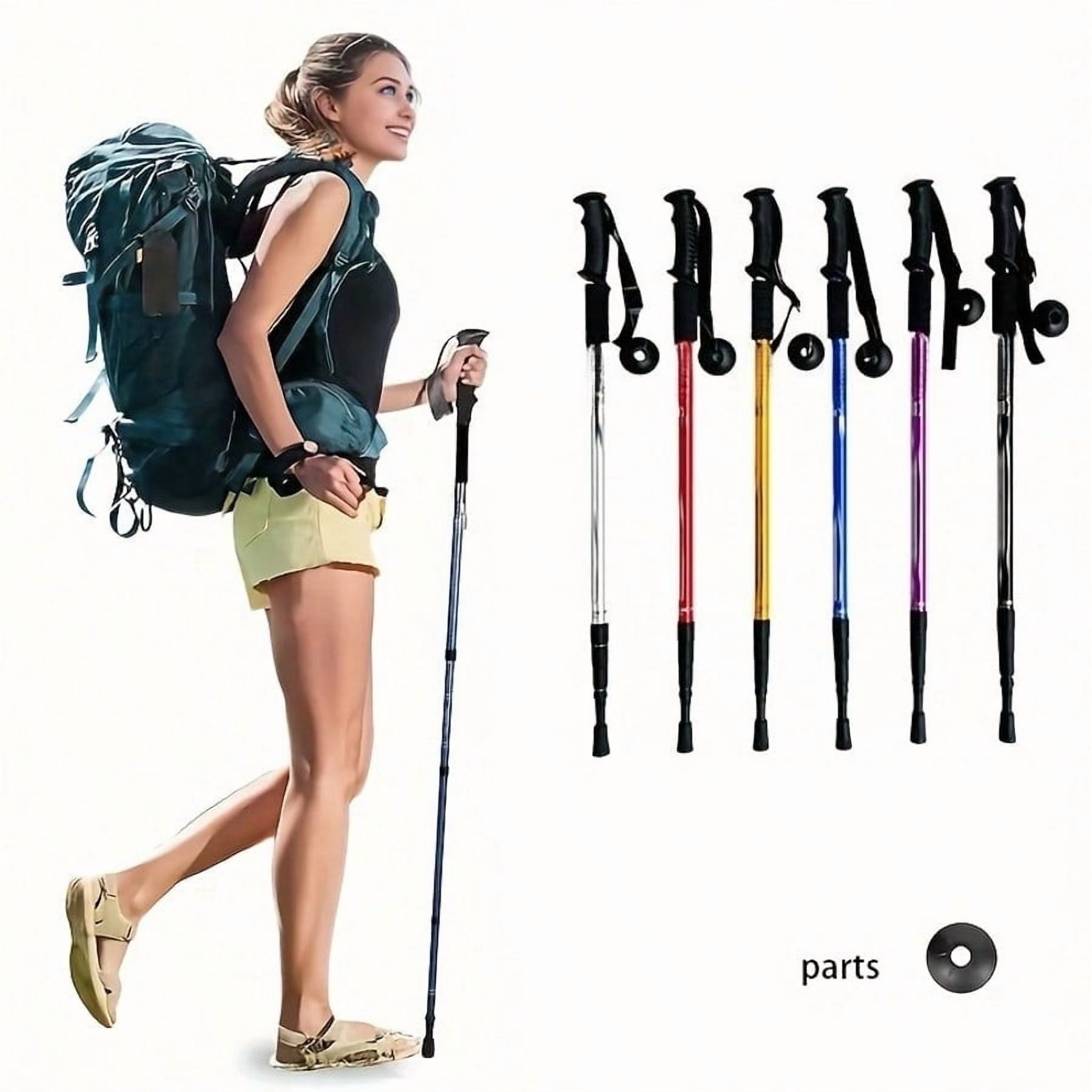 1pc Adjustable Foldable Hiking Pole - Ergonomic, Shock-Absorbing ...