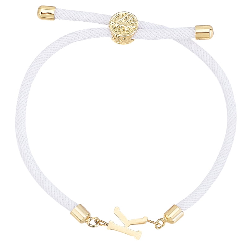 1pc Adjustable Nylon Cord Slider Bracelets for Women Letter K Inner ...