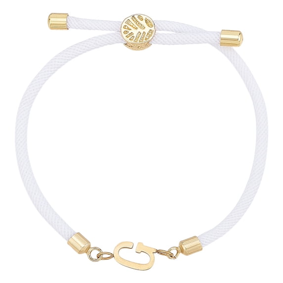 1pc Adjustable Nylon Cord Slider Bracelets for Women with Golden Brass ...