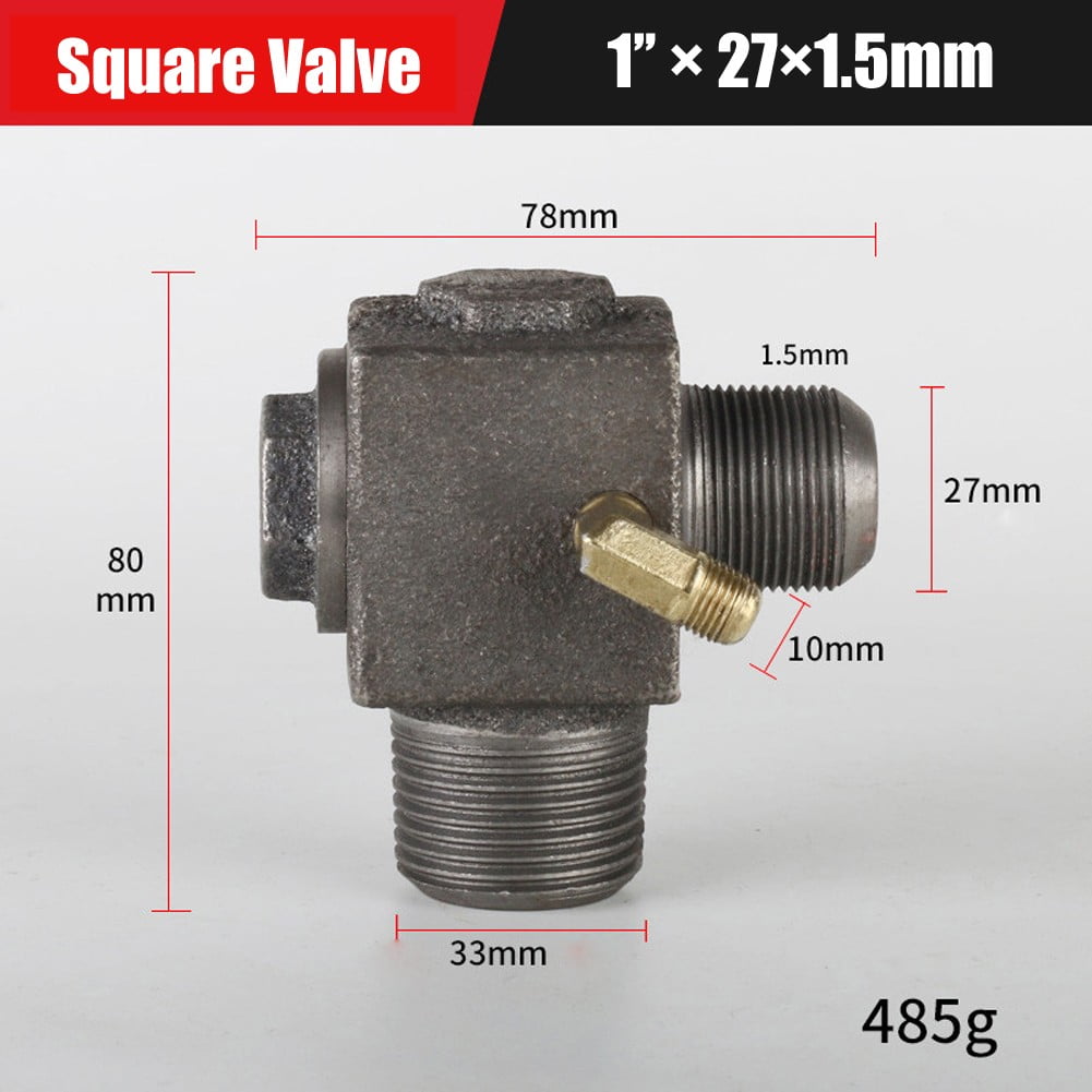 1pc Air Compressor Check Valve 3-Port Cast Iron Copper Male Thread ...