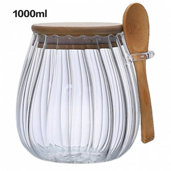 1pc Airtight Food Containers Kitchen Storage Pots Glass Jar with Lid ...