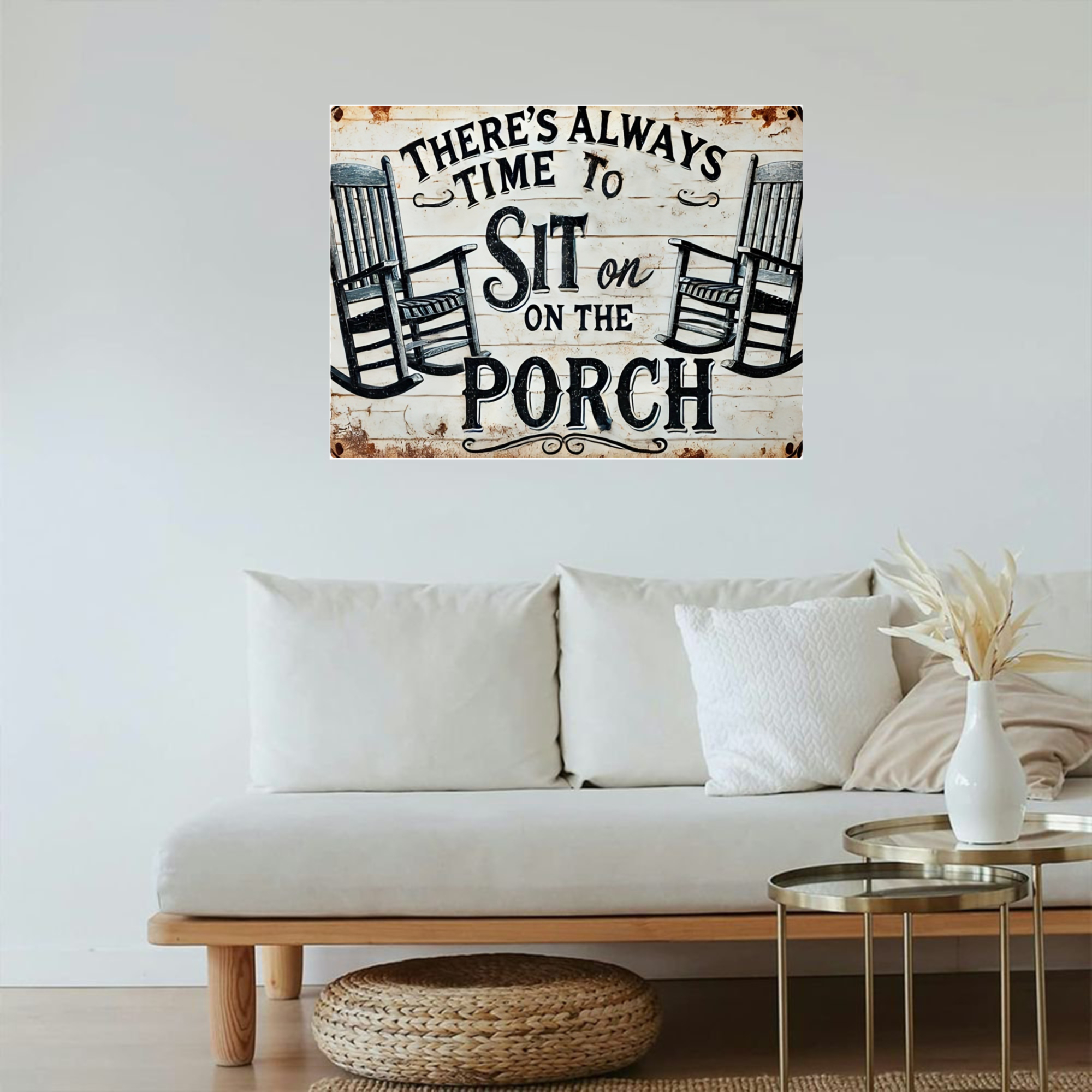 1pc Aluminum sign 8x12 inch ThereS Always Time To Sit wall decoration ...