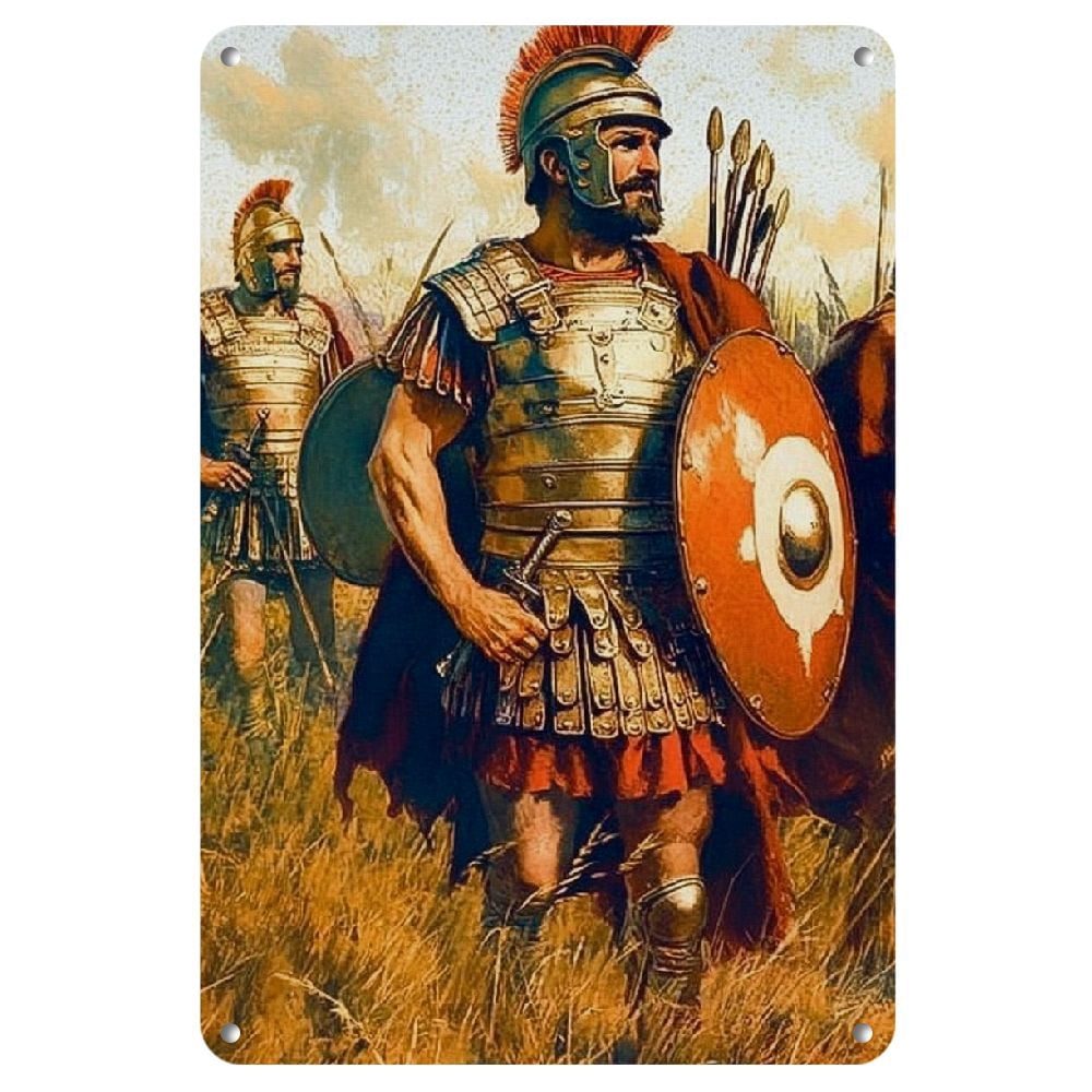 1pc, Ancient Roman Soldiers Tin Sign, 8x12inch, Vintage Warfare Metal ...