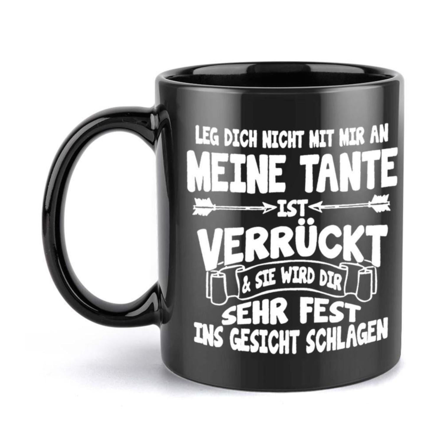 1pc Aunt Crazy Warning Humorous Ceramic Mug 11oz 360ml Cartoon Coffee ...