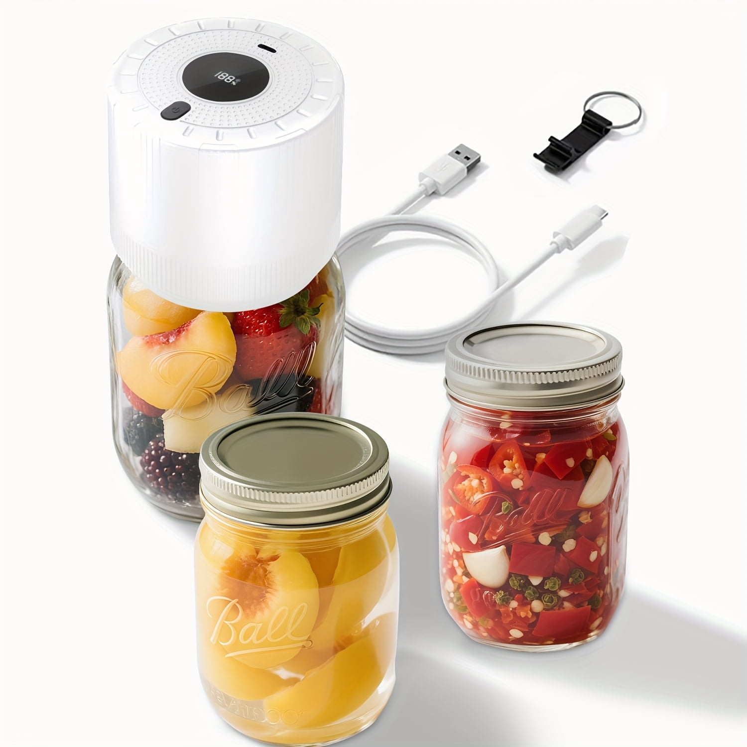 1pc Automatic Electric Mason Jar Vacuum Sealer, One-button Operation ...