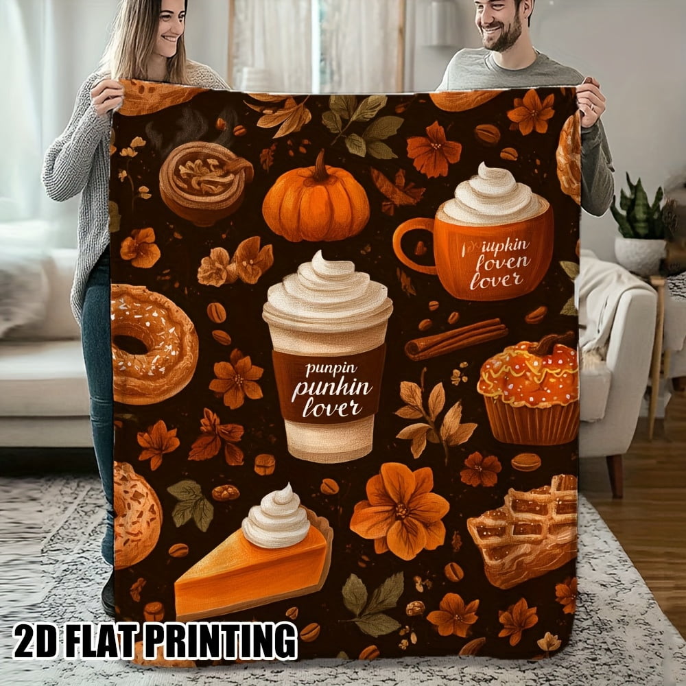 1pc - Autumn Delights Digital Print with Pumpkin Spice Latte, Fall ...