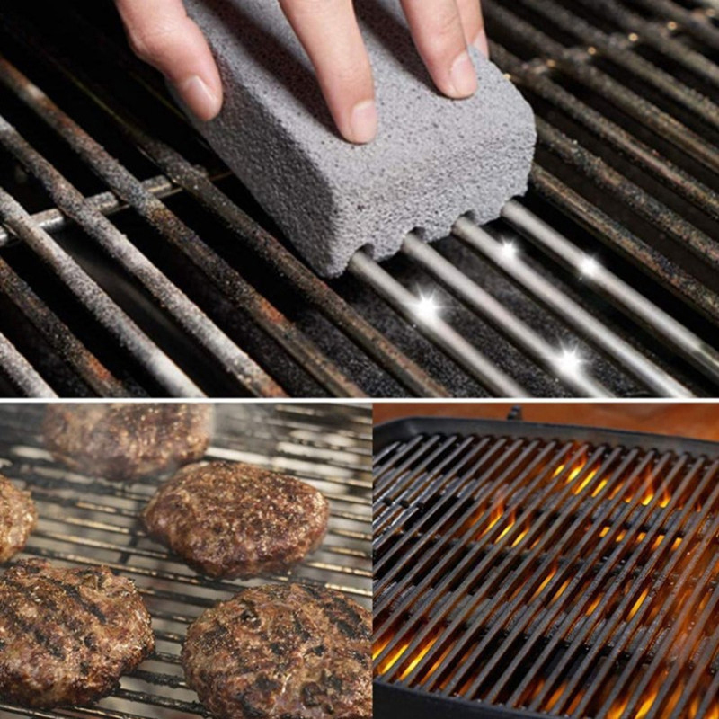 1pc BBQ Grill Cleaning Brush Brick Block Barbecue Cleaning Stone Pumice ...