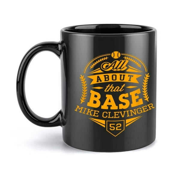 1pc Baseball Themed Coffee Mug with All About That Base Typography ...