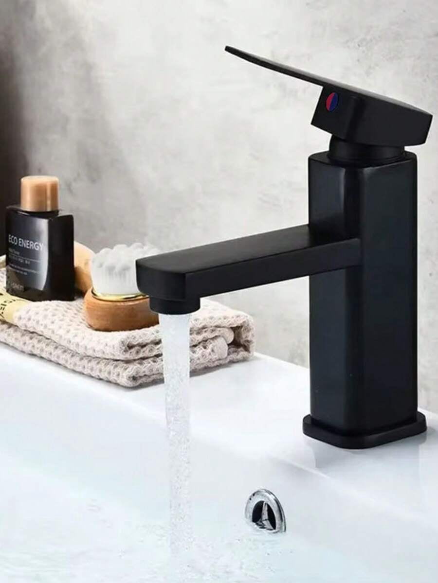 1pc Bathroom Black Faucets Hot And Cold Mixer Faucets Vanity Bathroom ...