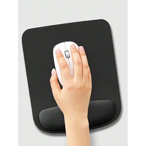 1pc Black EVA Material Mousepad - Modern Minimalist Anti-Slip Wrist ...