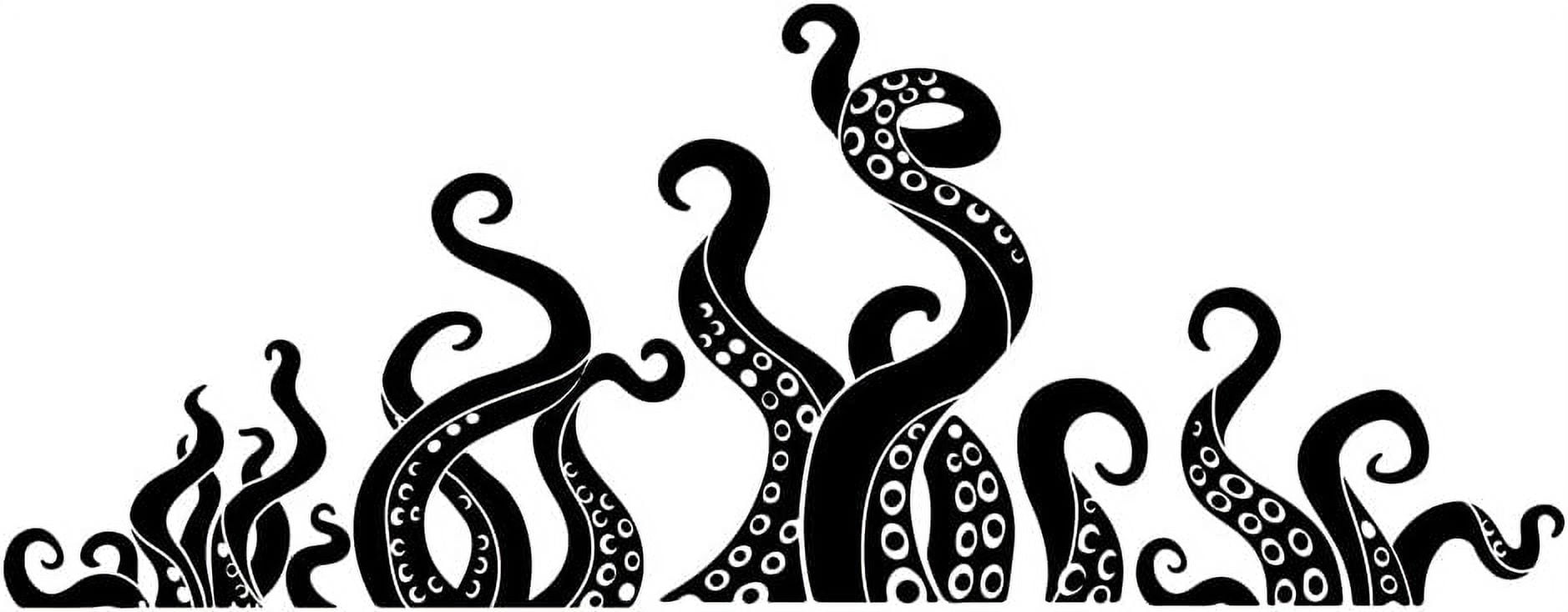 1pc Black Octopus Tentacles Wall Decor Sea Animal Wall Decal Mural Home ...