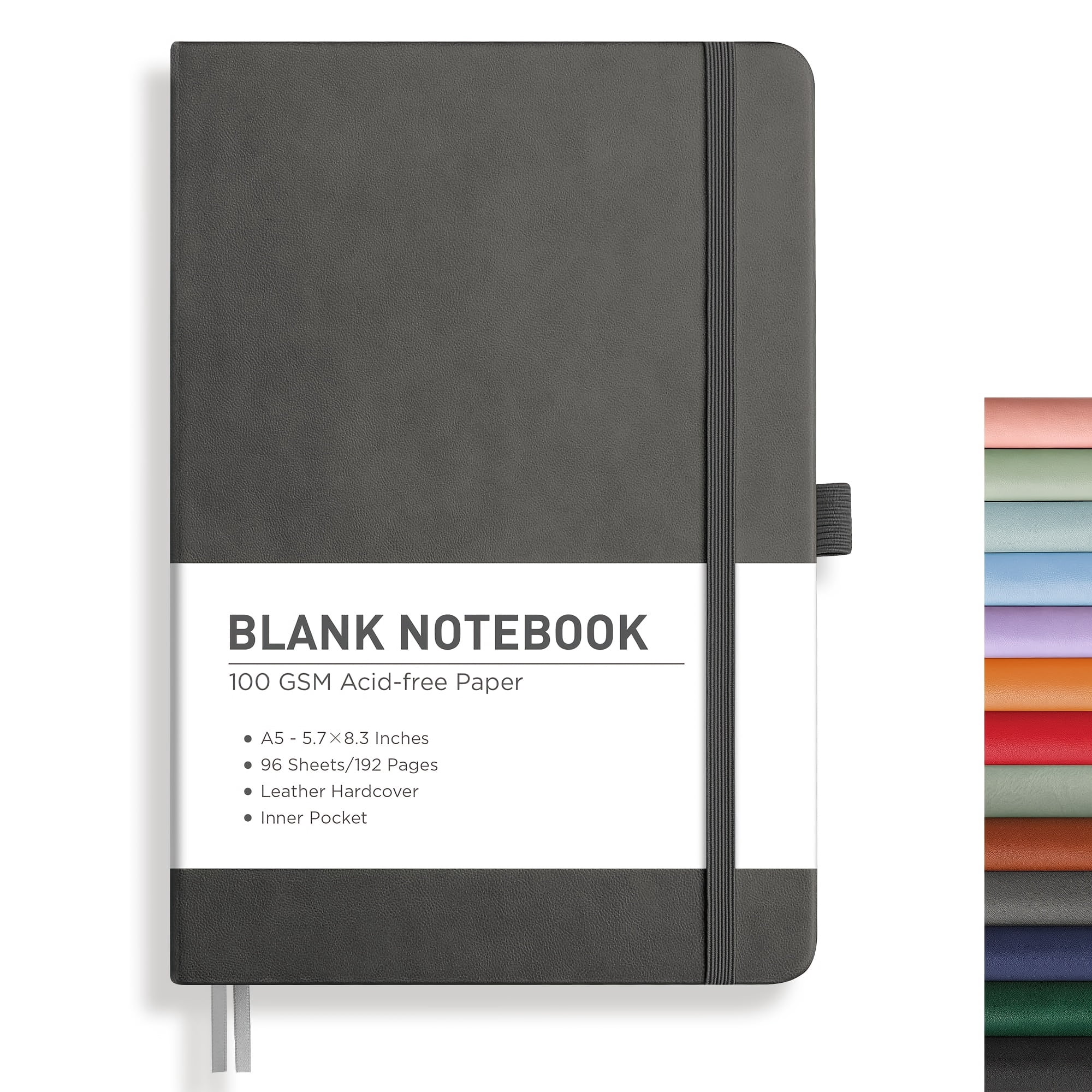 1pc Blank Journal Notebook, 192 Pages, A5 Medium Size (5.7'' x 8.3 ...