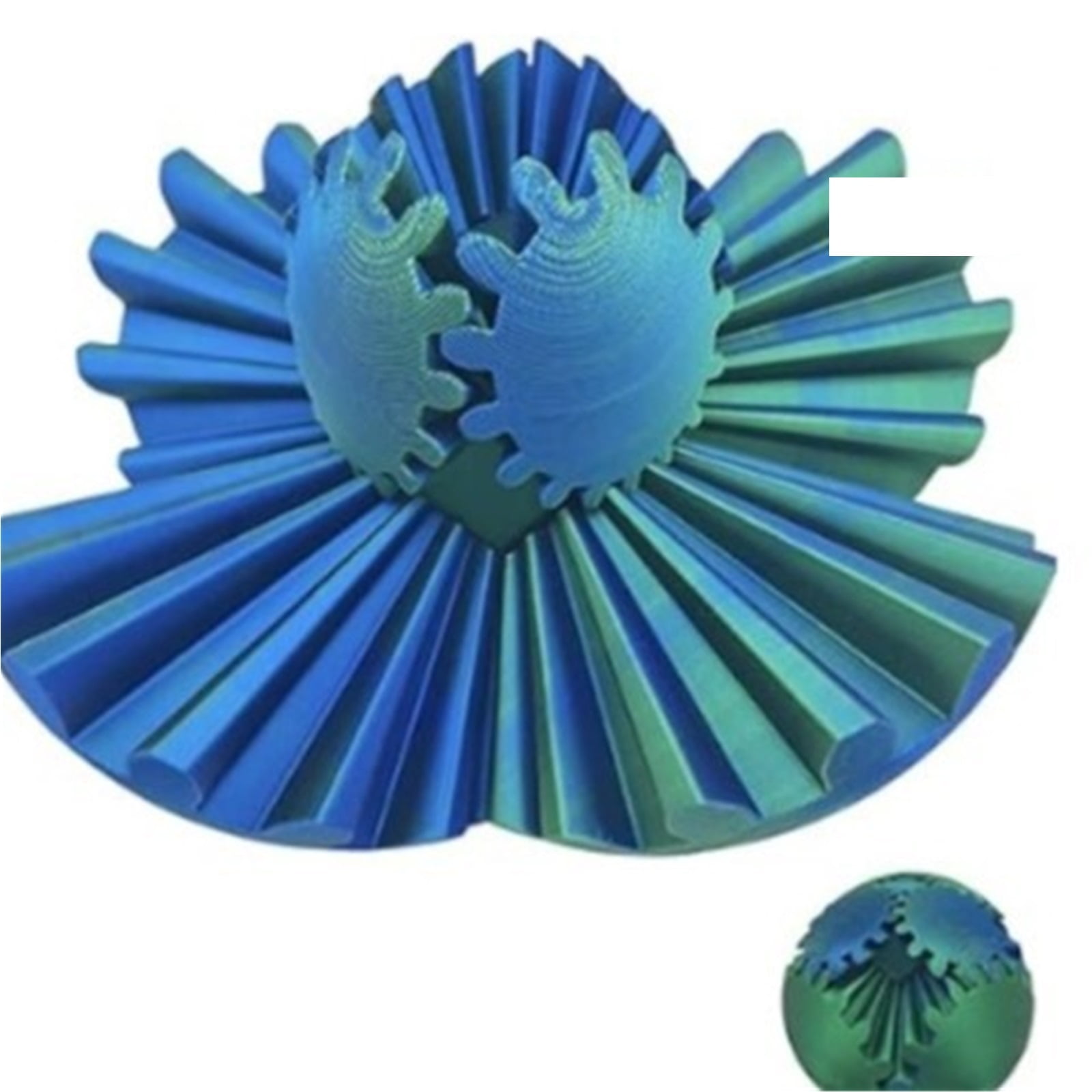 1pc Blue Green Size: 11*11*11cm 3D Printed Gear Ball TK Creative Model ...