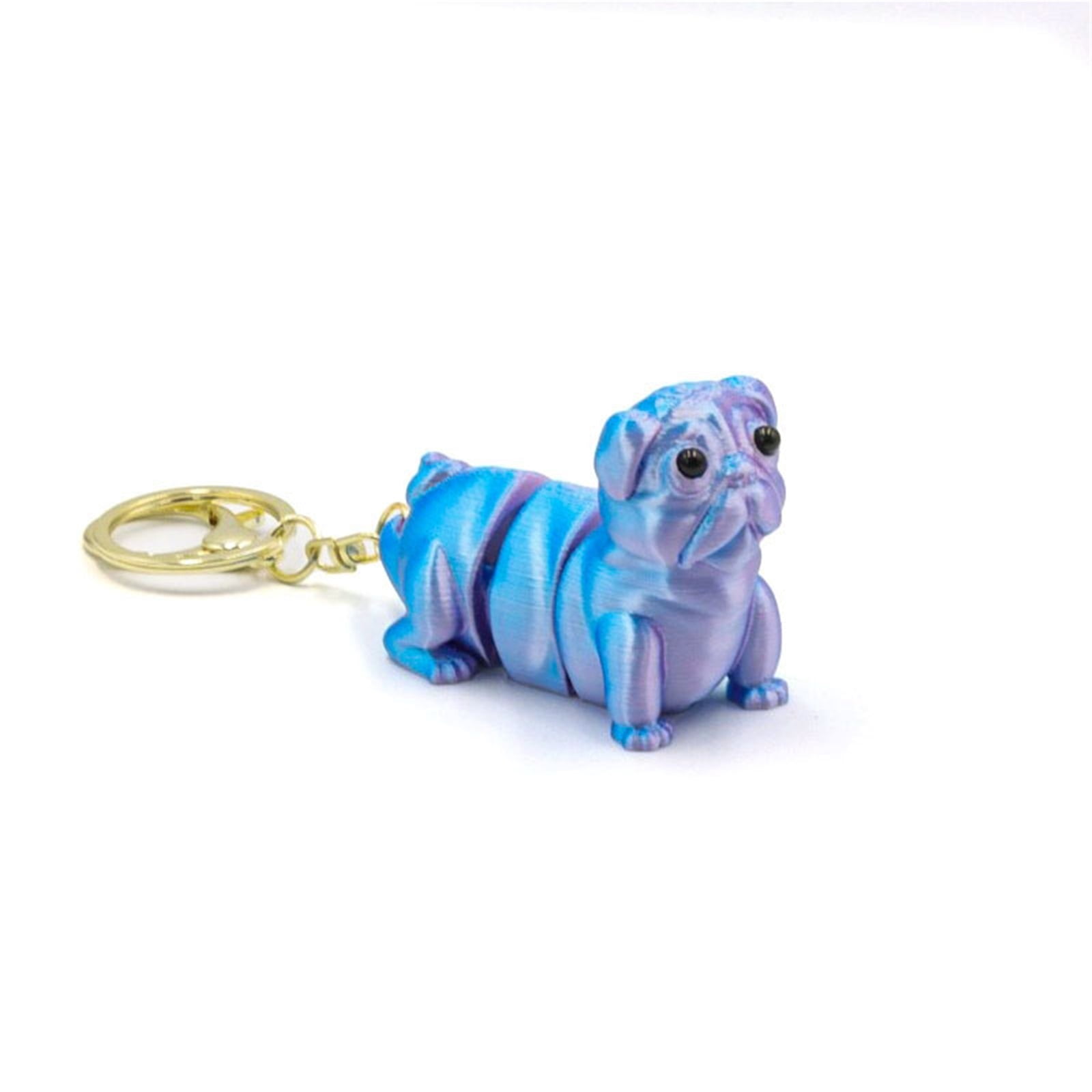 1pc Blue Pink Size: 6*3*5cm 3D Printed Realistic Puppy Keychain Pendant ...