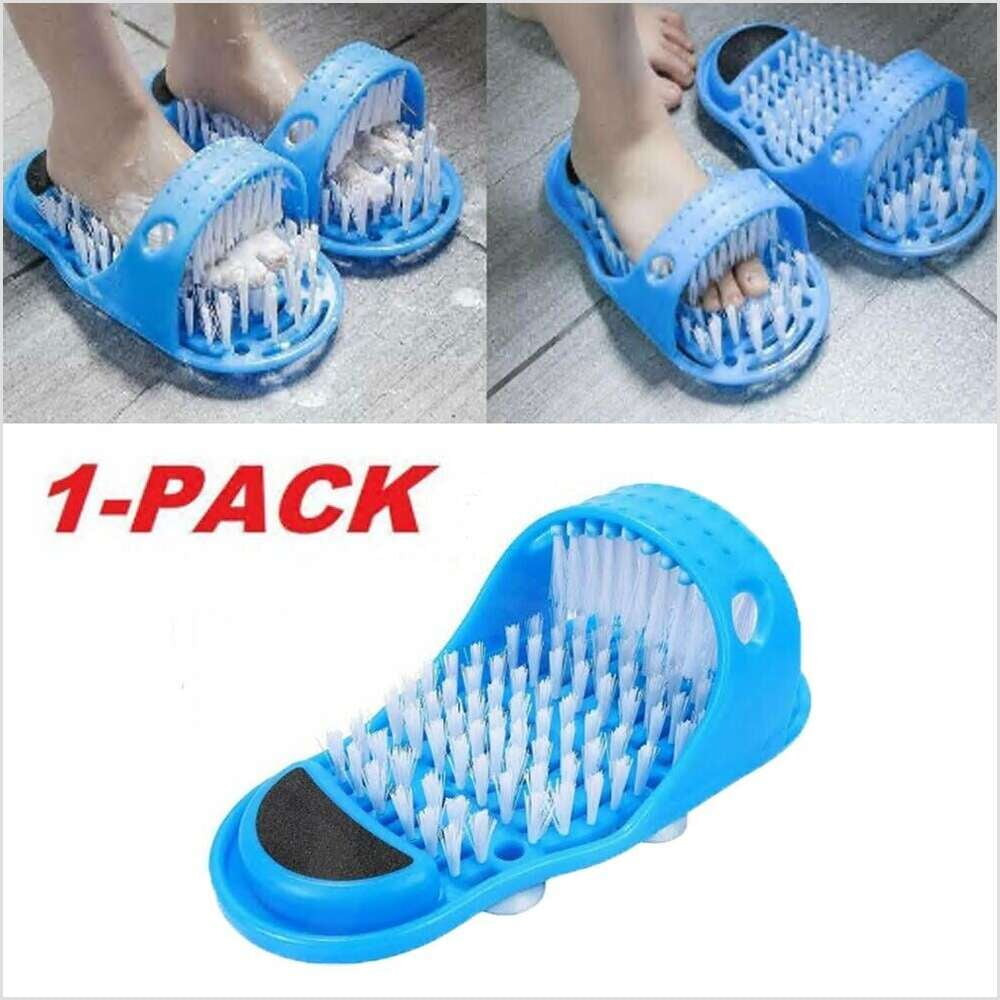 1pc Blue Shower Feet Foot Scrubber Massager Cleaner Exfoliating Wash ...