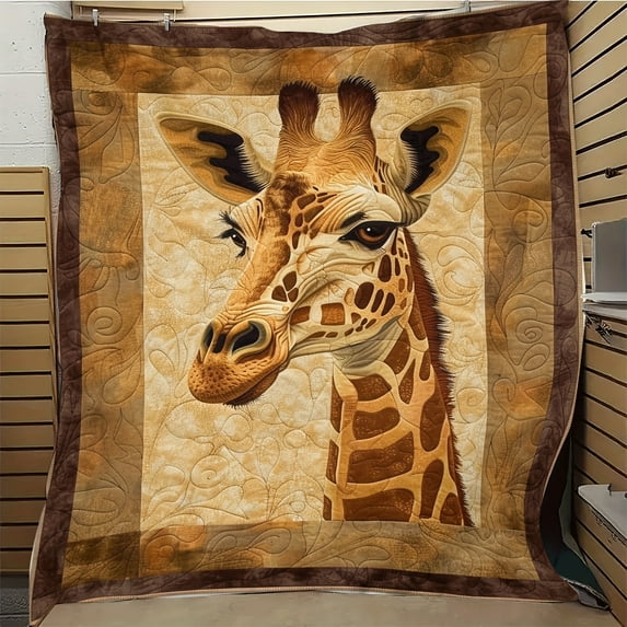 [1pc Bohemian Giraffe Blanket] 1pc Soft Bohemian Giraffe Print Flannel ...