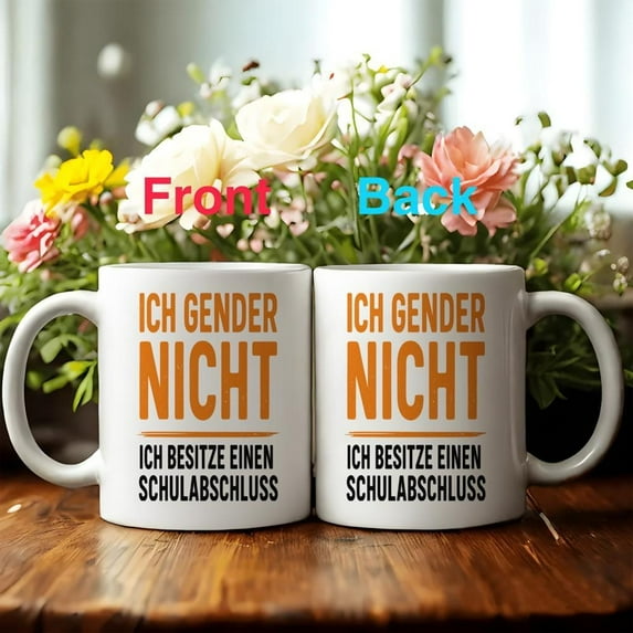 1pc Bold Statement Mug White Ceramic Cup with I m Not Gendering Tonight ...
