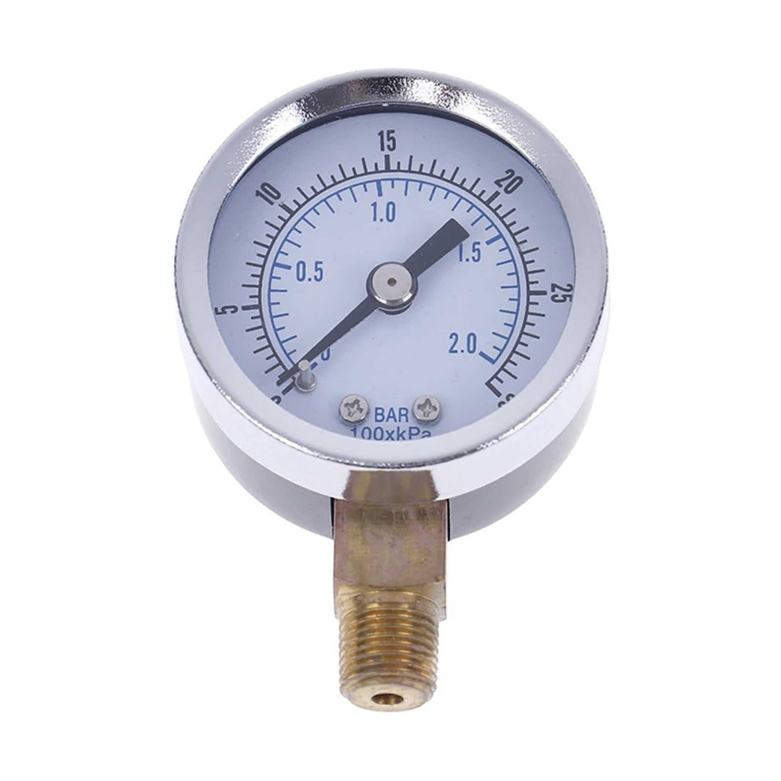 1pc Bottom Mount Pressure Gauge Low Pressure Stainless Iron Diameter 1/ ...
