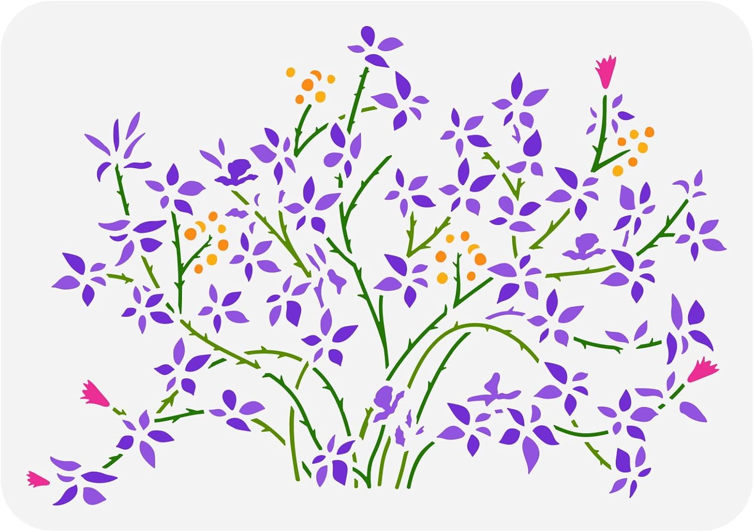 1pc Brambles Painting Stencil 8.3x11.7inch Reusable Bushes Pattern ...