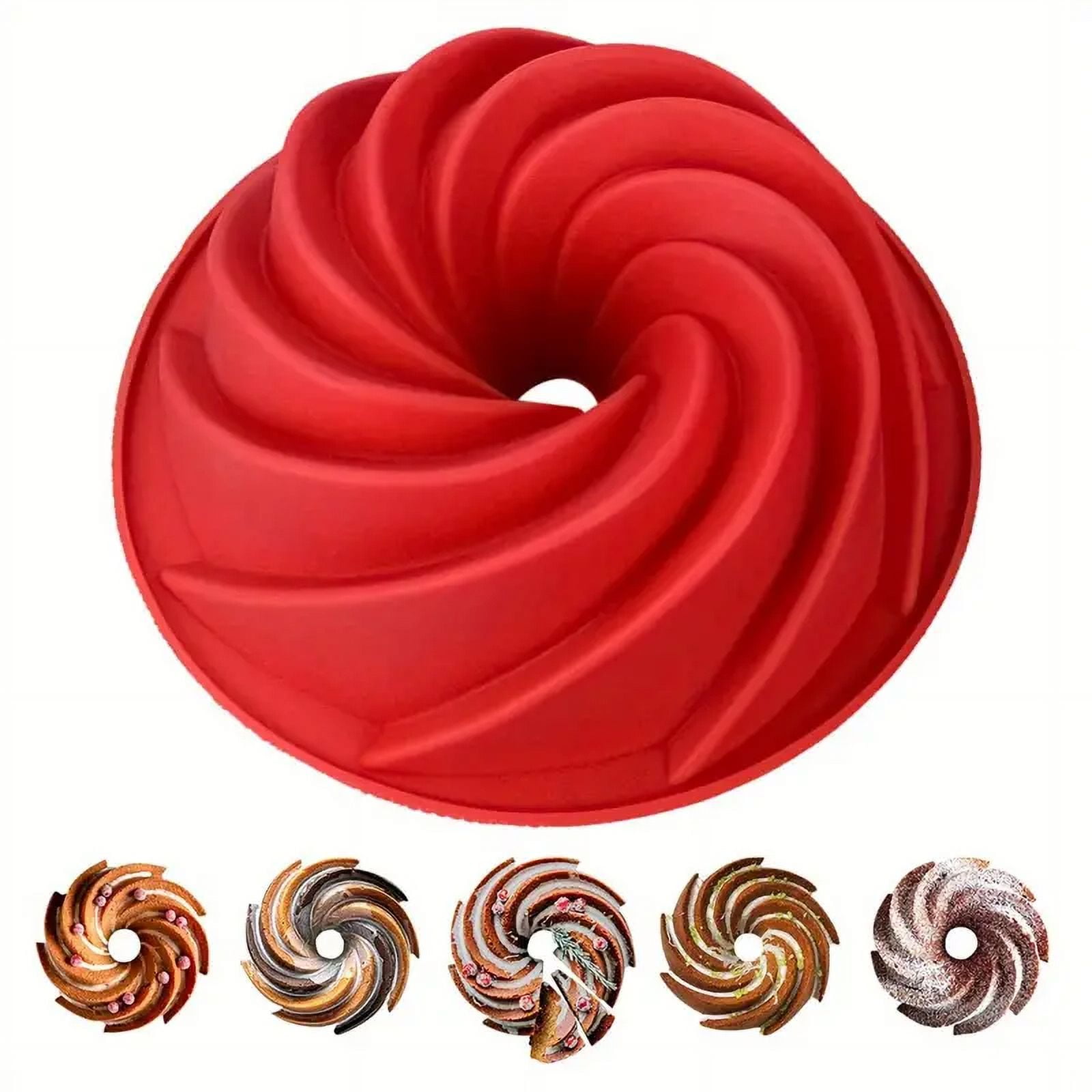 1pc, Bunte Cake Pan (9.5"), Silicone Fluted Para Gelatinas Cake Mold ...