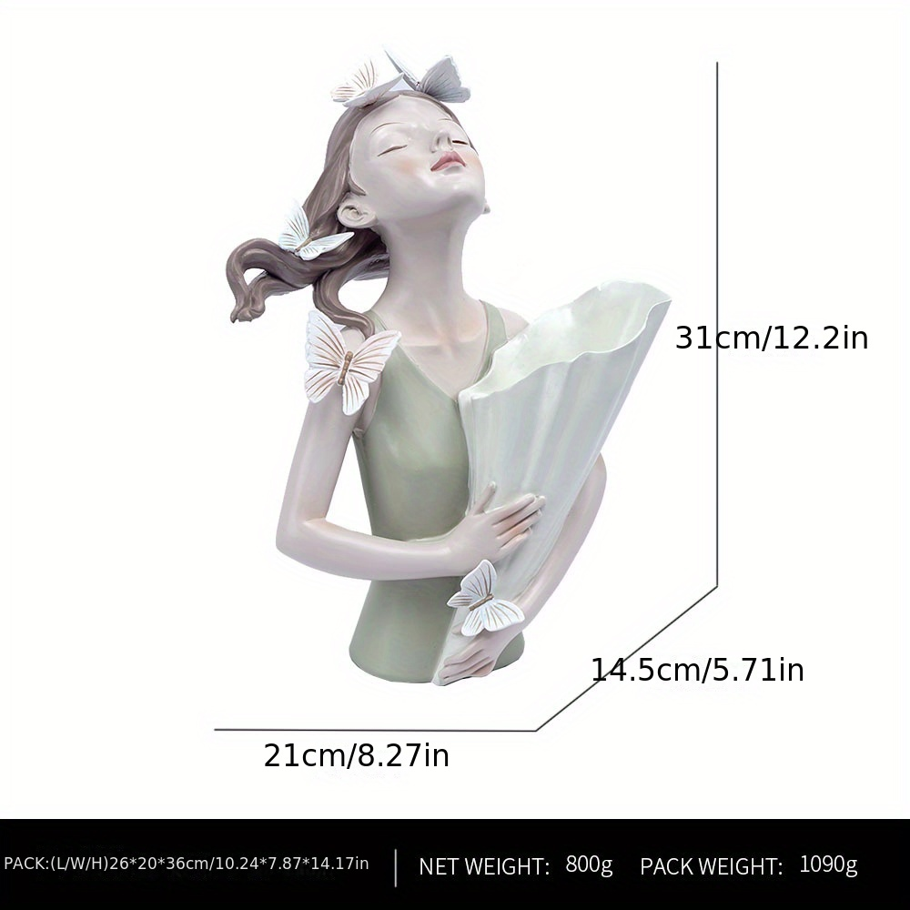 1pc Butterfly Girl Vase, Exquisite Body Vase, Modern Vase For Home ...