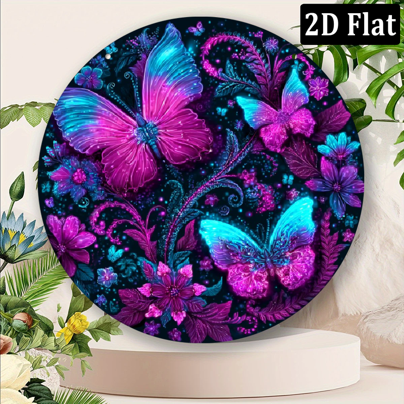 1pc Butterfly Shaped Metal Wall Art Pack of 1 Enchanted Butterflies and ...