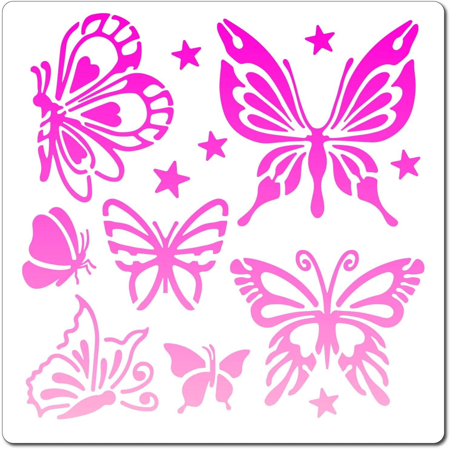 1pc Butterfly Stencil Star Templates Reusable Templates Plastic Drawing ...