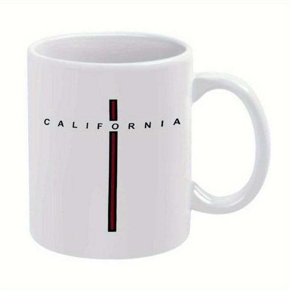 1pc California 11oz Ceramic Coffee Mug with Black Line Design All ...