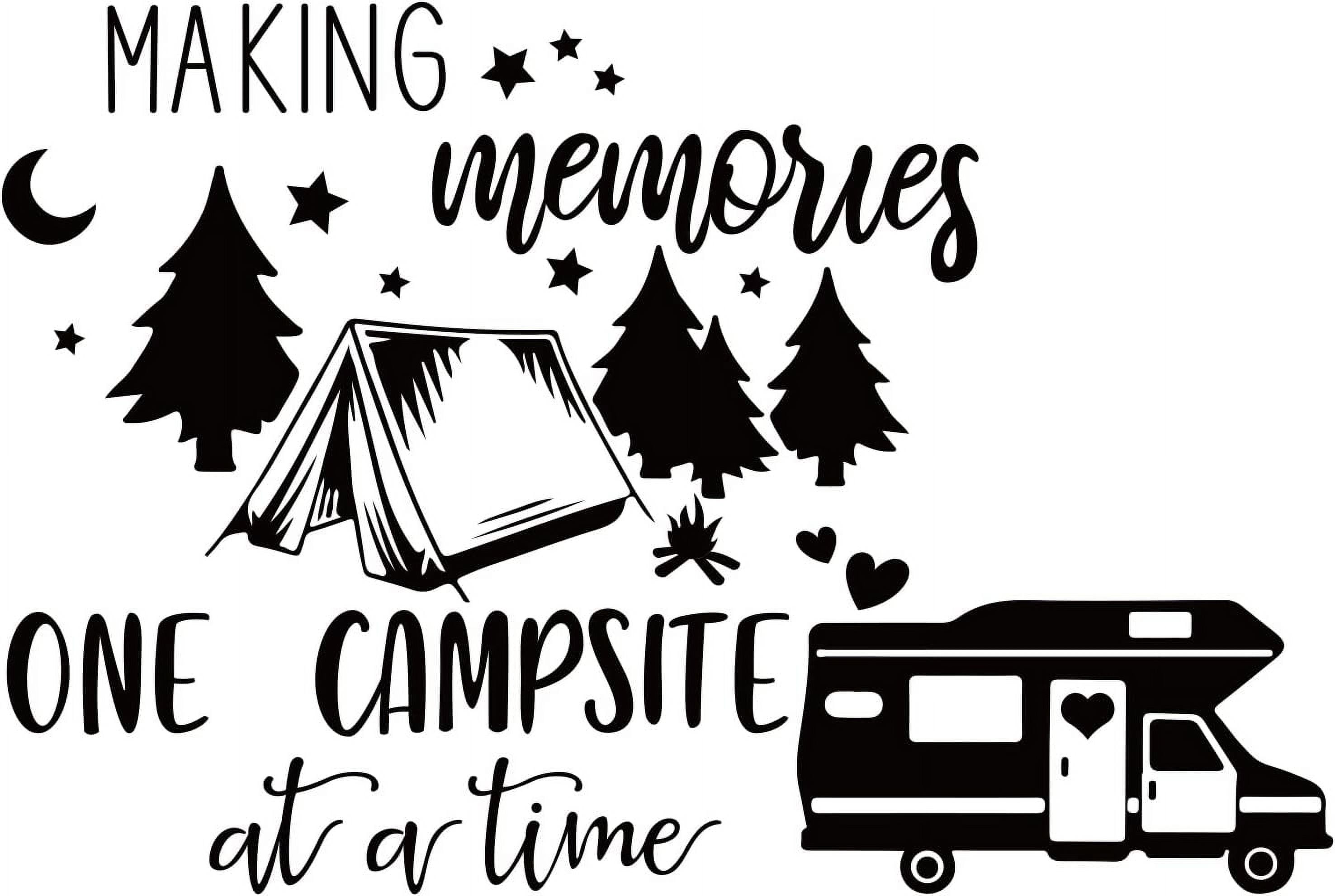 1pc Camping Theme Car Stickers Tent Campfire Forest Wall Art Removable ...